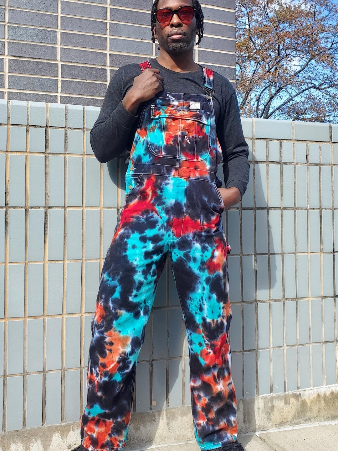 Tie Dye Musician Cotton Overalls - Etsy