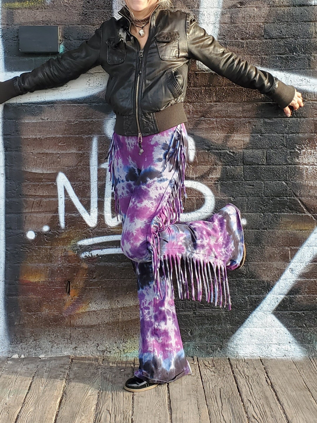 Funky Fringes Tie Dye Pants, S-3XL - Etsy