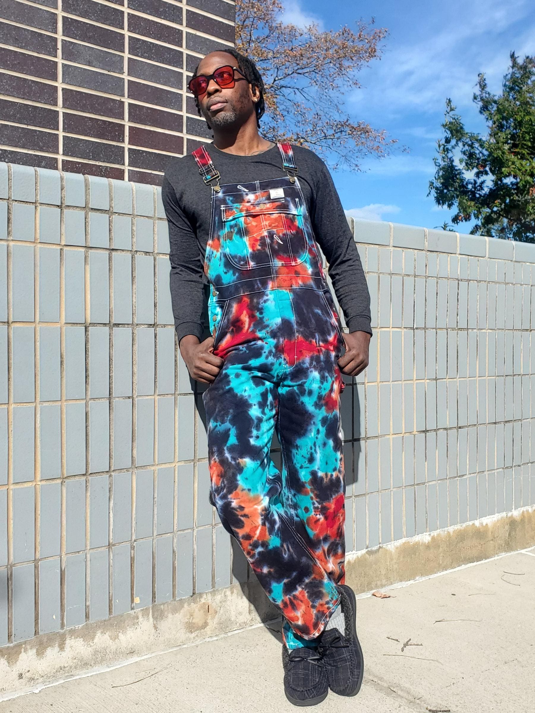 Tie Dye Musician Cotton Overalls - Etsy