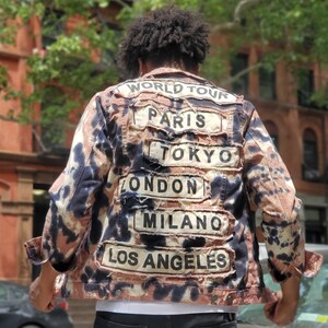 BLEACHED & Dyed Denim Jacket - Etsy
