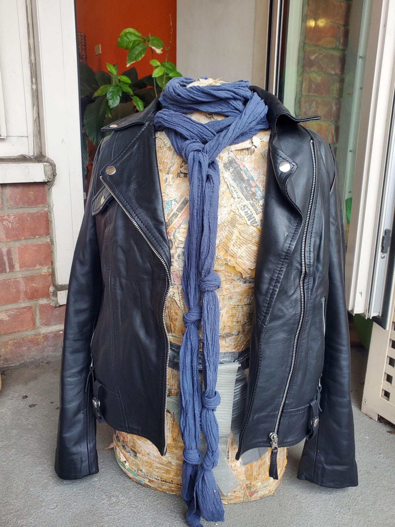 STEEL GREY Extra Long Knotted Rockstar Scarf (ville Valo), Hand Made - Etsy