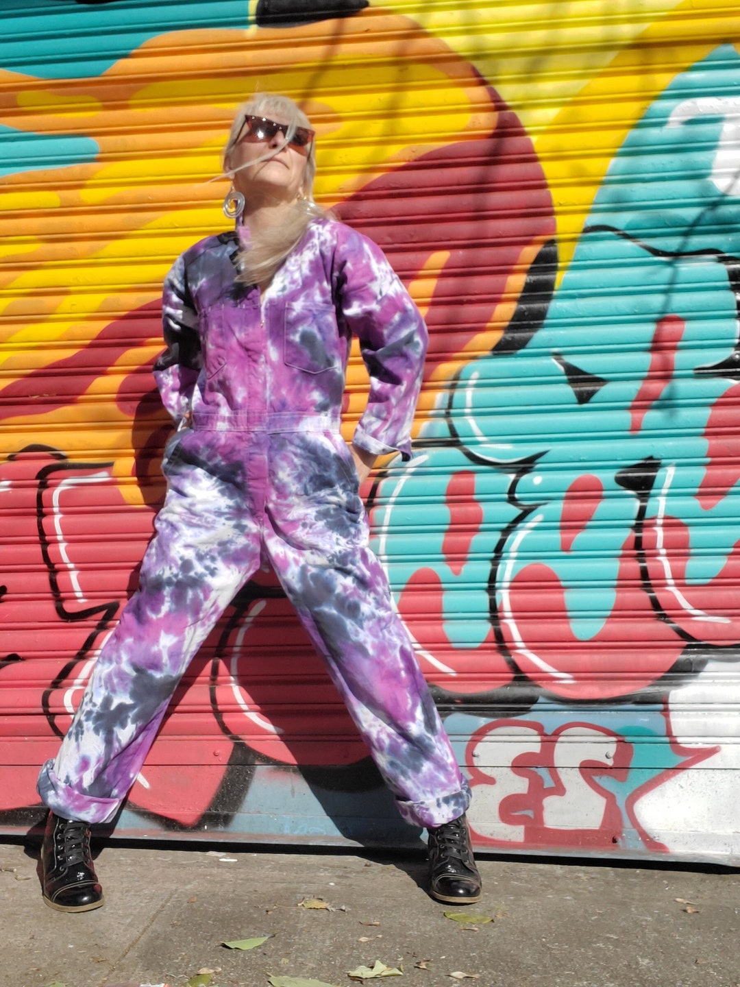 Super Cool PURPLE Tie Dye Utility Suit Coveralls, XS and UP - Etsy