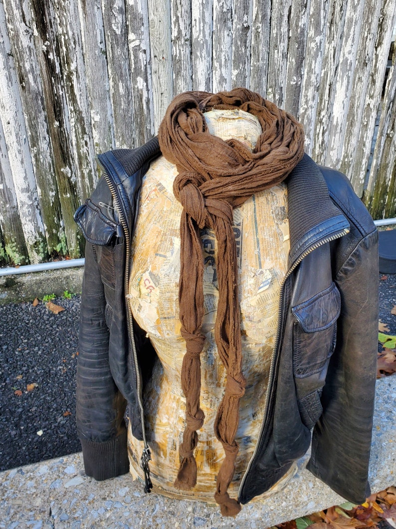 Khaki Knotted Rockstar Scarf Custom Color Options - Etsy