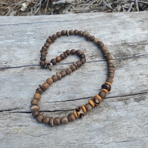 Rustic Wooden Beads Necklace - Etsy