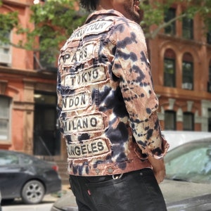 BLEACHED & Dyed Denim Jacket - Etsy