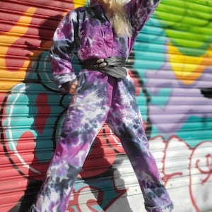 Super Cool PURPLE Tie Dye Utility Suit Coveralls, XS and UP - Etsy