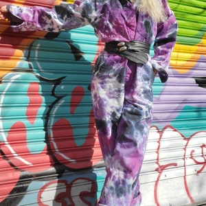 Super Cool PURPLE Tie Dye Utility Suit Coveralls, XS and UP - Etsy