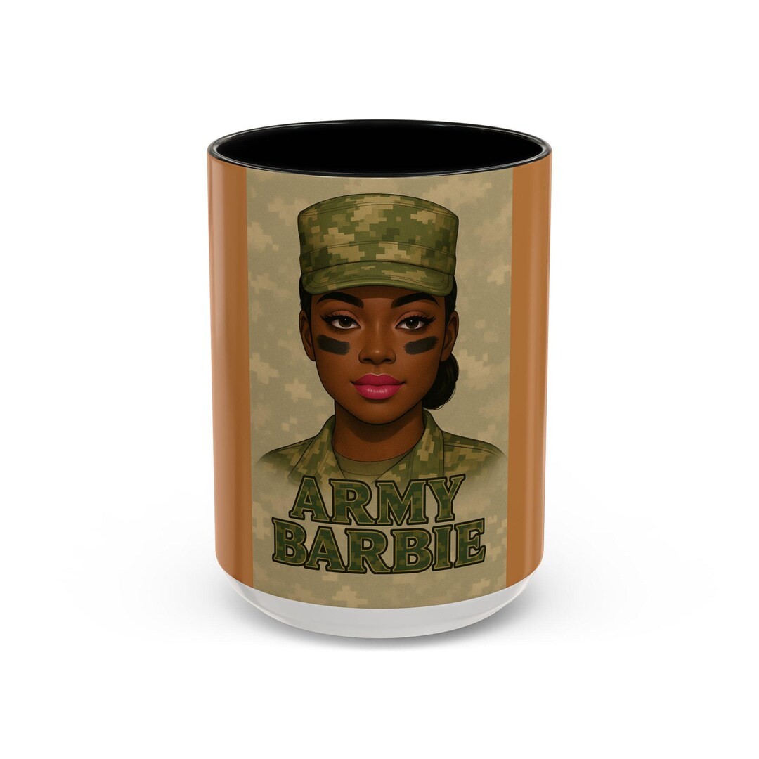 Army Barbie Mug | Black Female Soldier OCP Camo | Military Gift - Etsy