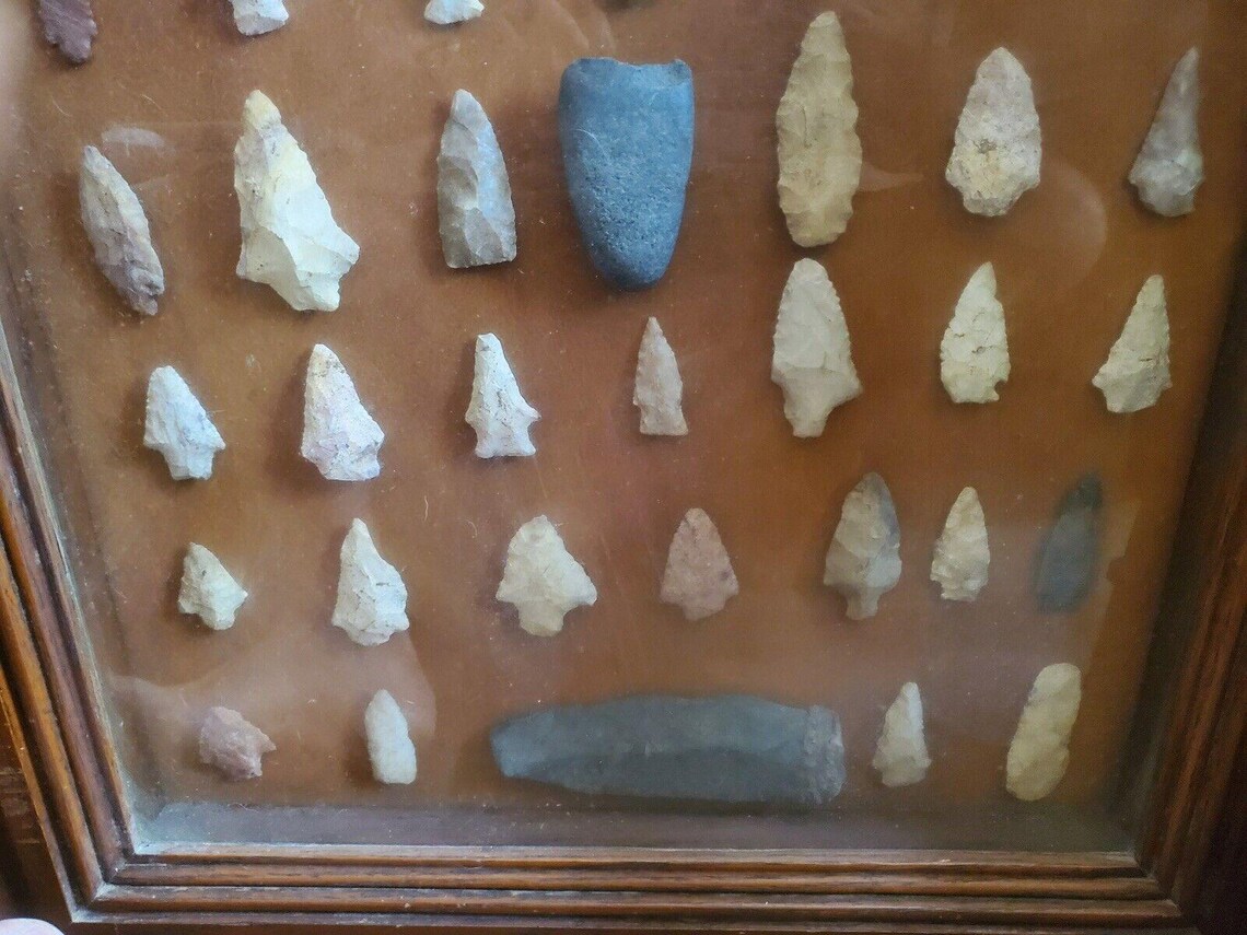 RARE 54 American Arrowheads Artifact Type Set Framed Collection - Etsy