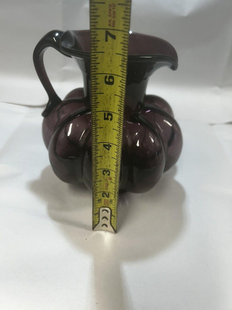 Vintage Midcentury Clevenger Brothers Glass Works Cantaloupe Jug ...