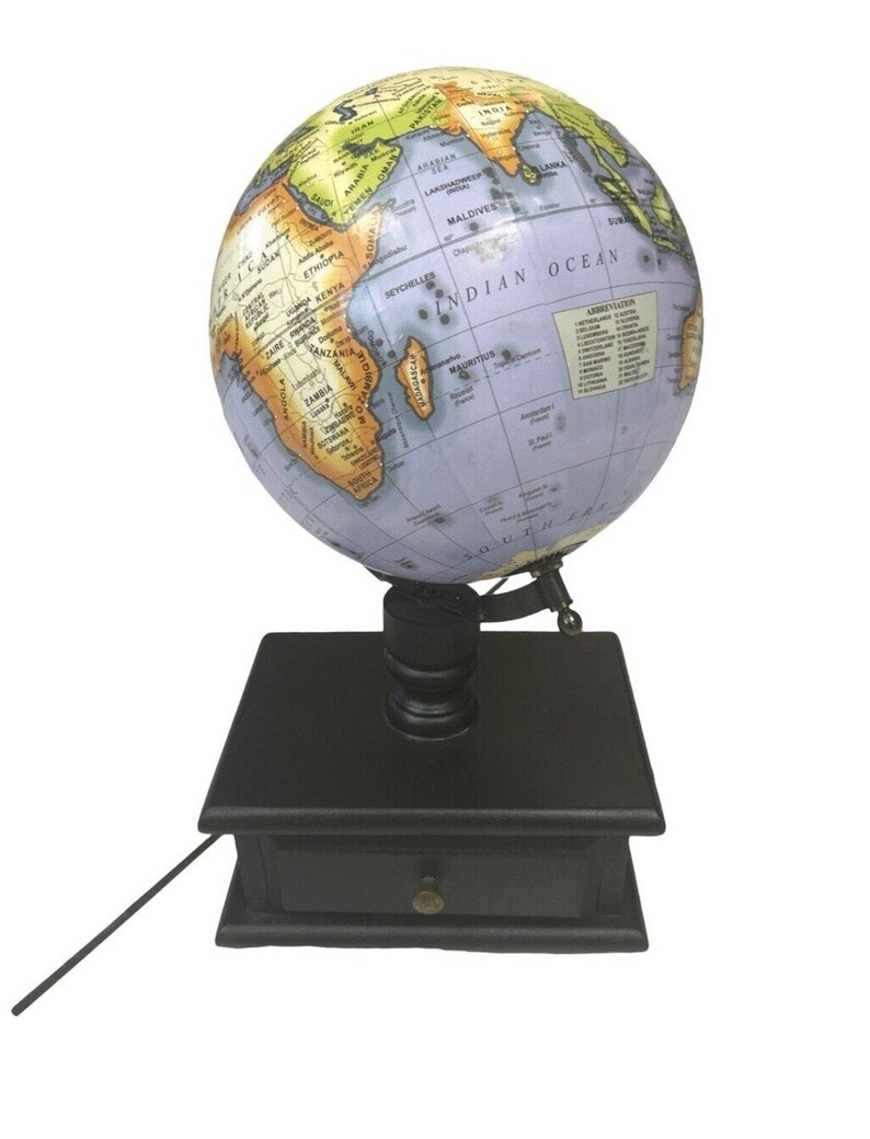 Rare Find: Desktop Spinning Rotating Globe With Drawer - Etsy
