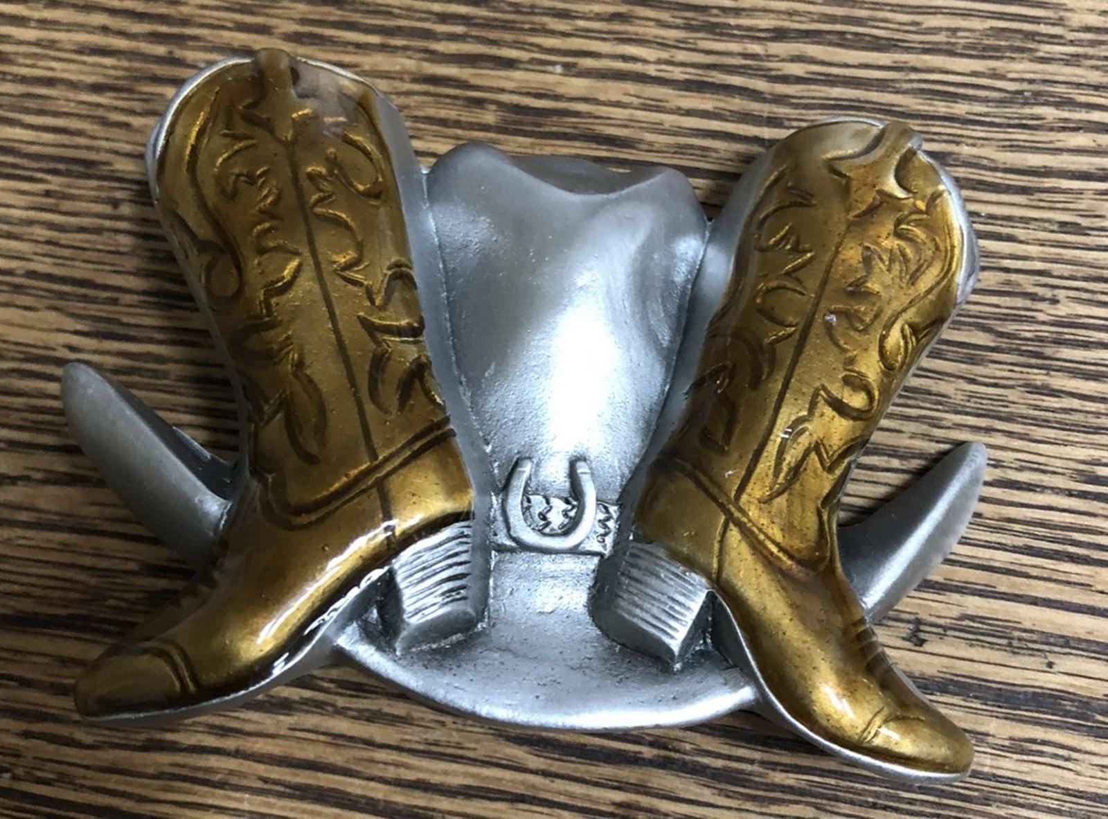 1995 Gap Cowboy Hat & Boots Western, Rodeo Horse Shoe Belt. QUALITY! - Etsy