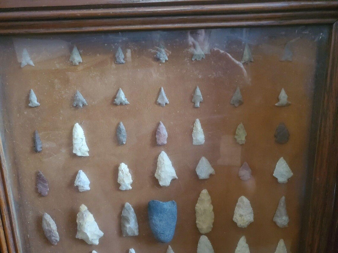 RARE 54 American Arrowheads Artifact Type Set Framed Collection - Etsy