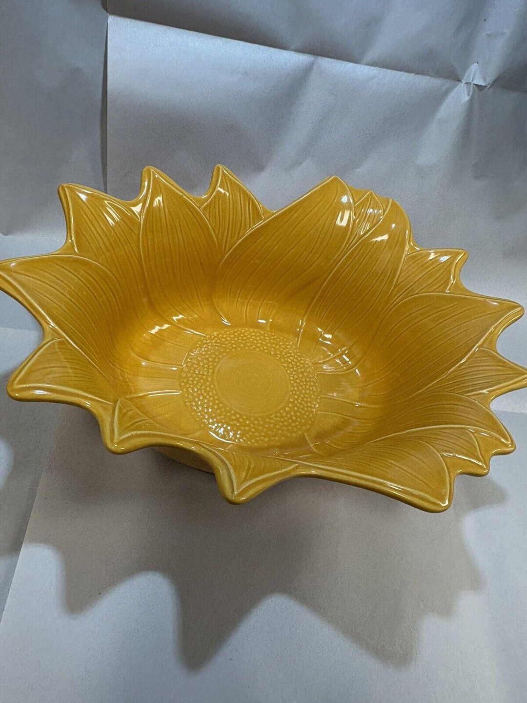 Vintage “appolia” Made in France Yellow Sunflower Glazed Bakeware ...
