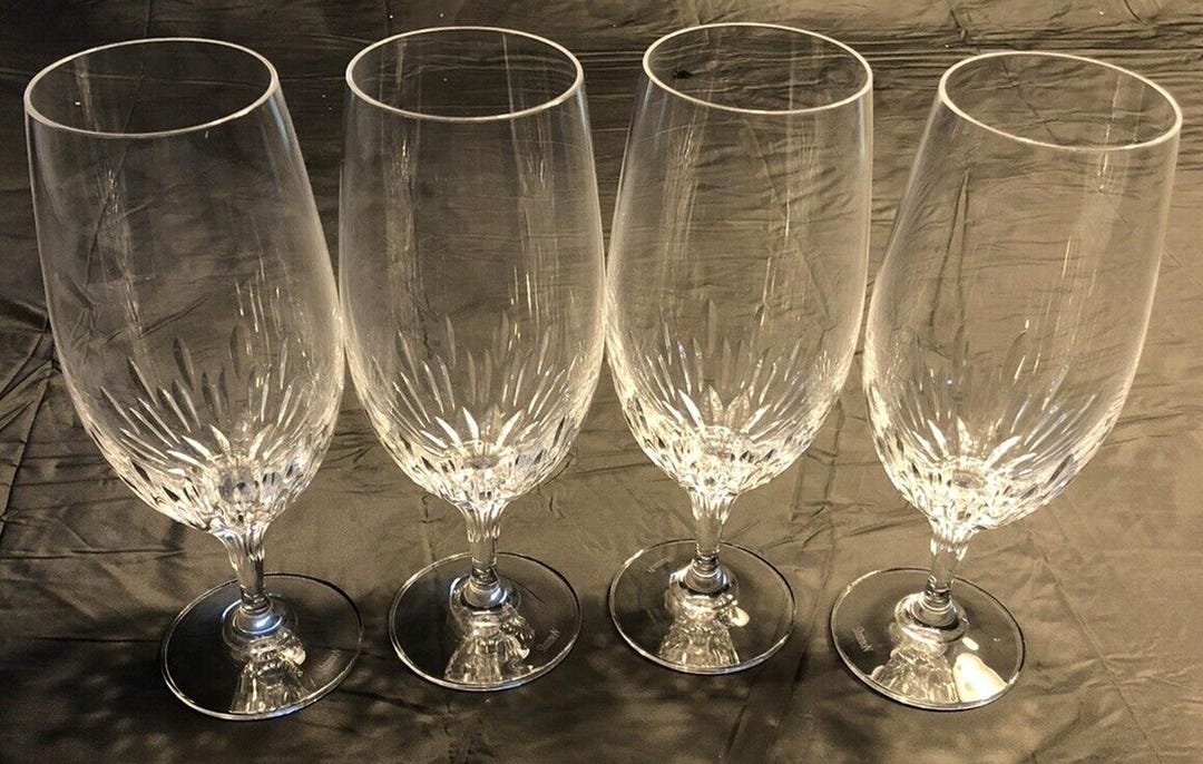 Shannon Goldinger Chelsea Lead Crystal Iced Tea Goblets Set of 4 9x3 - Etsy
