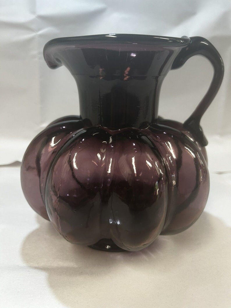 Vintage Midcentury Clevenger Brothers Glass Works Cantaloupe Jug ...