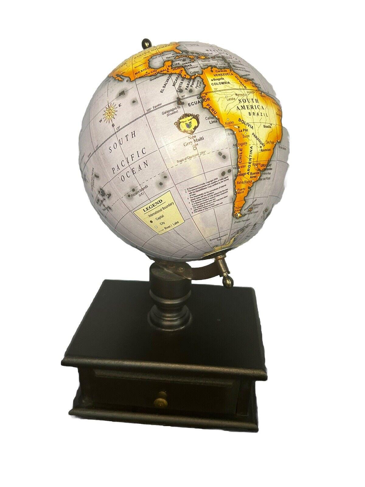 Rare Find: Desktop Spinning Rotating Globe With Drawer - Etsy