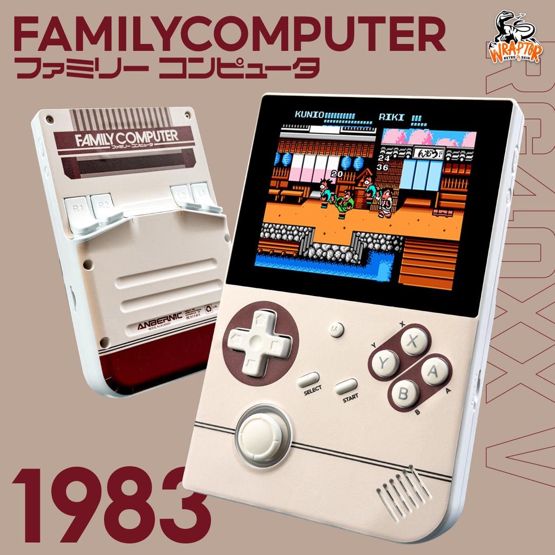 Famicom Edition 3M Skin Sticker for Anbernic Rg40xx V (device Not ...