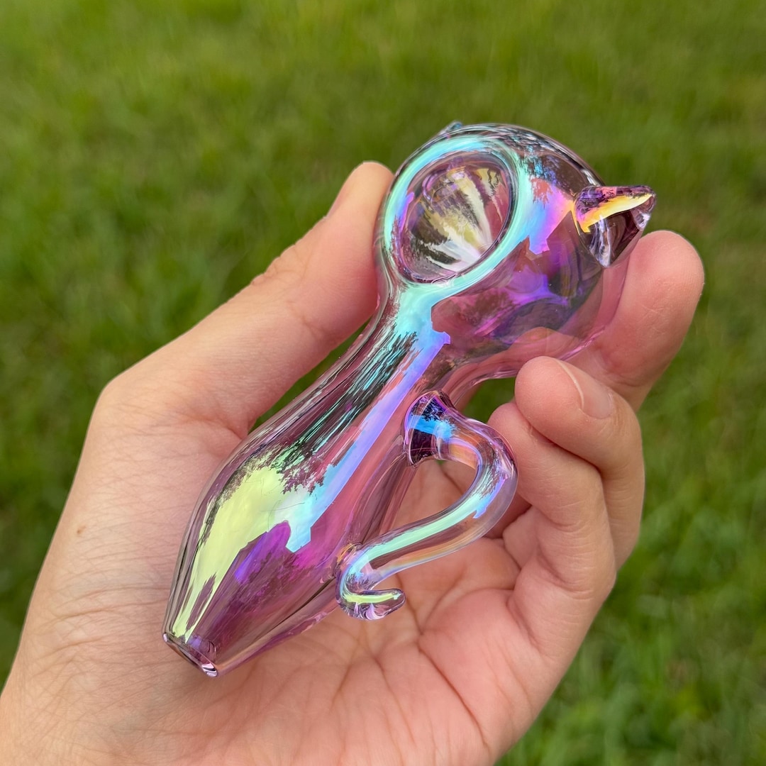 The Cat Glass Smoking Pipe , Tobacco Pipe , Hand Pipe , Spoon Pipe ...