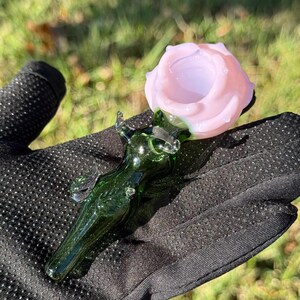 Rose Glass Smoking Pipe , Tobacco Pipe , Hand Pipe , Spoon Pipe , Gift ...