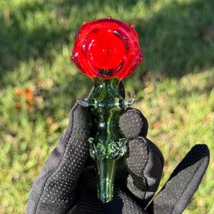 Rose Glass Smoking Pipe , Tobacco Pipe , Hand Pipe , Spoon Pipe , Gift ...