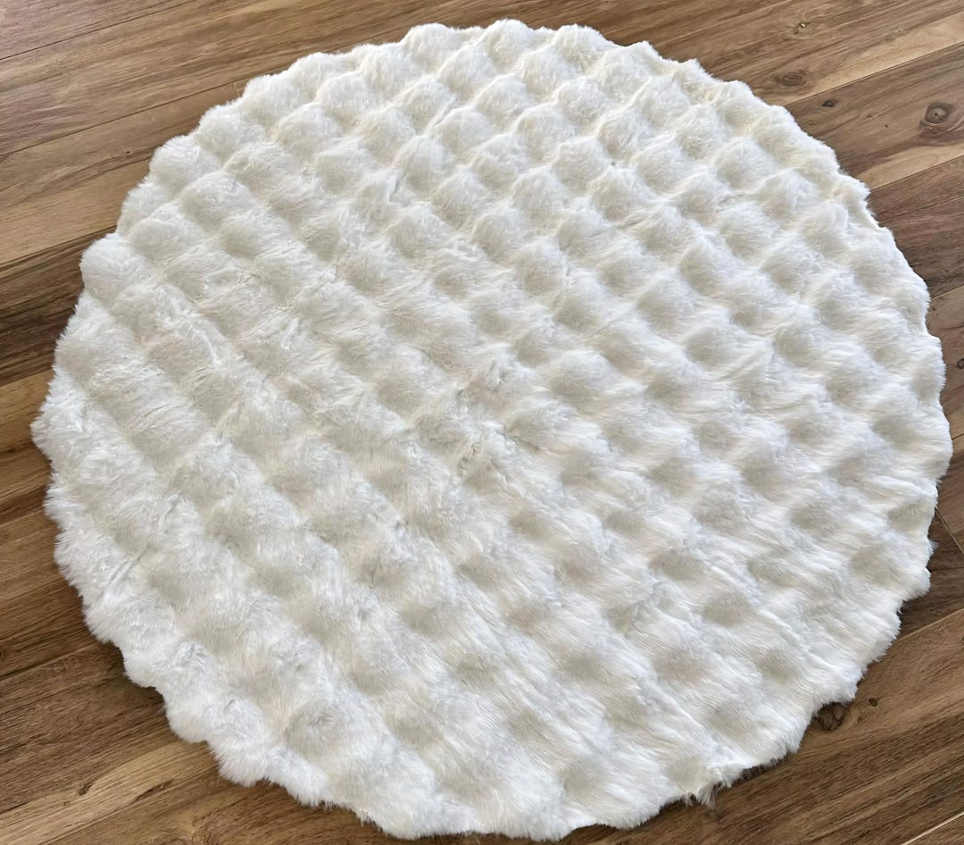Bubble Plush Round Rug for Bedroom - Many Colors and Sizes Available - Etsy