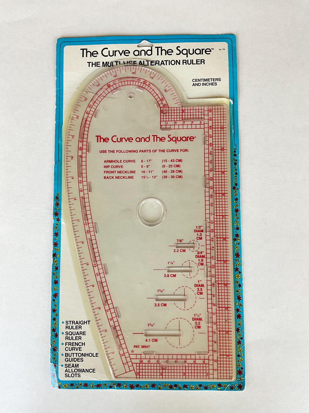 Vtg. Curve and Square Multi-use Alteration Ruler for Sewing & Clothes ...