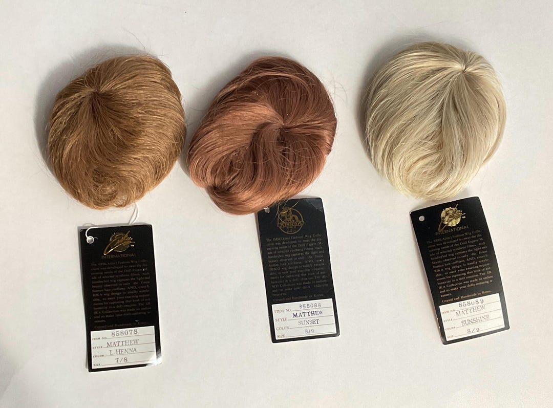 Vintage Erika International Wigs for Doll Making or Repair, Style ...