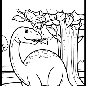 10 Pages Dinosaur Coloring Adventure Book for Kids for All Ages - Etsy