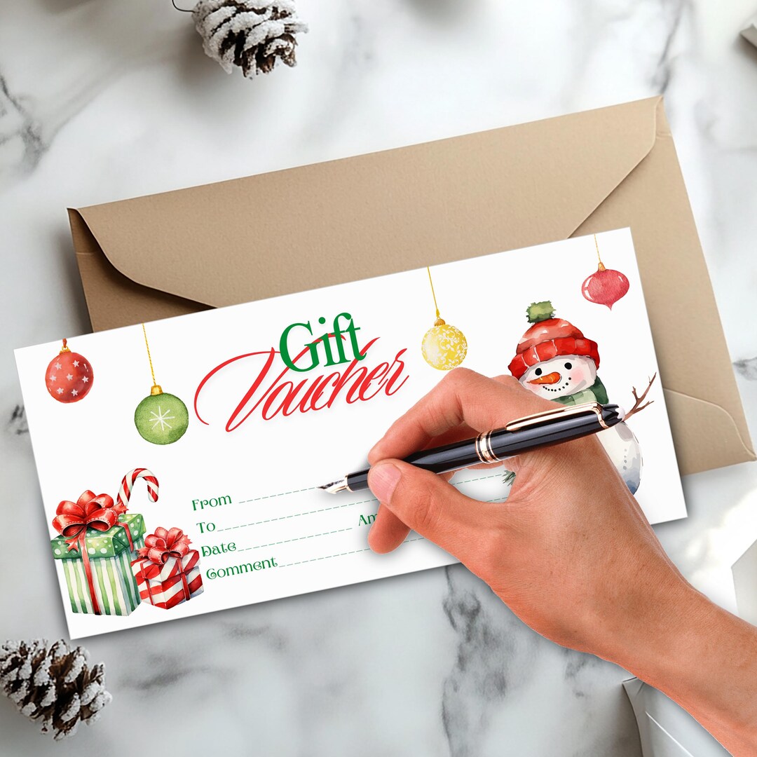 Gift Voucher, Gift Certificate, Printable at Home, DIY, Fill In, Gift ...