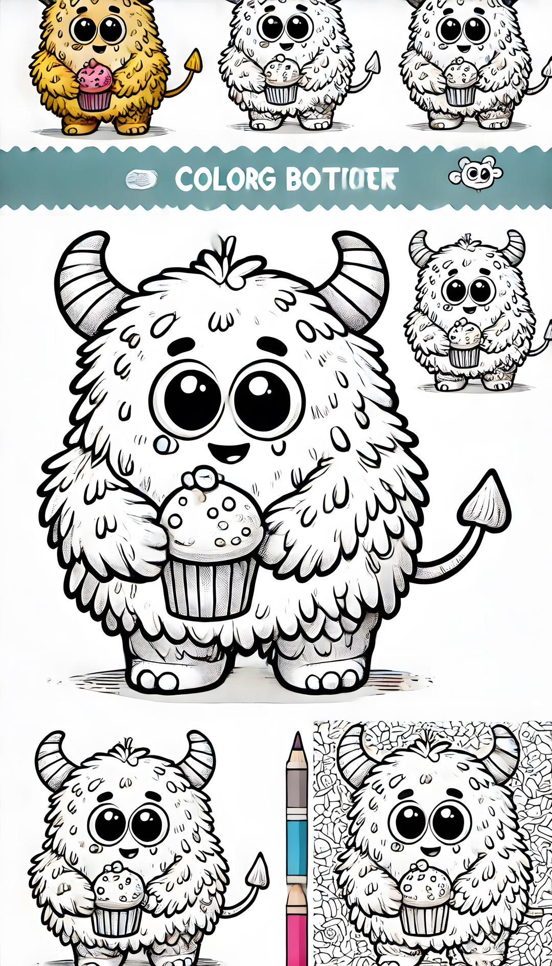 Monster Coloring Fun,little Monster Adventures,friendly Monsters to ...