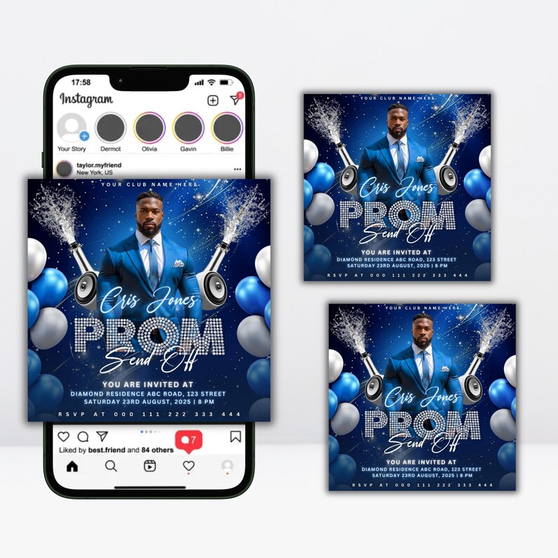 Prom Send off Flyer, Prom Invitation Flyer, Prom Event Flyer, Prom ...
