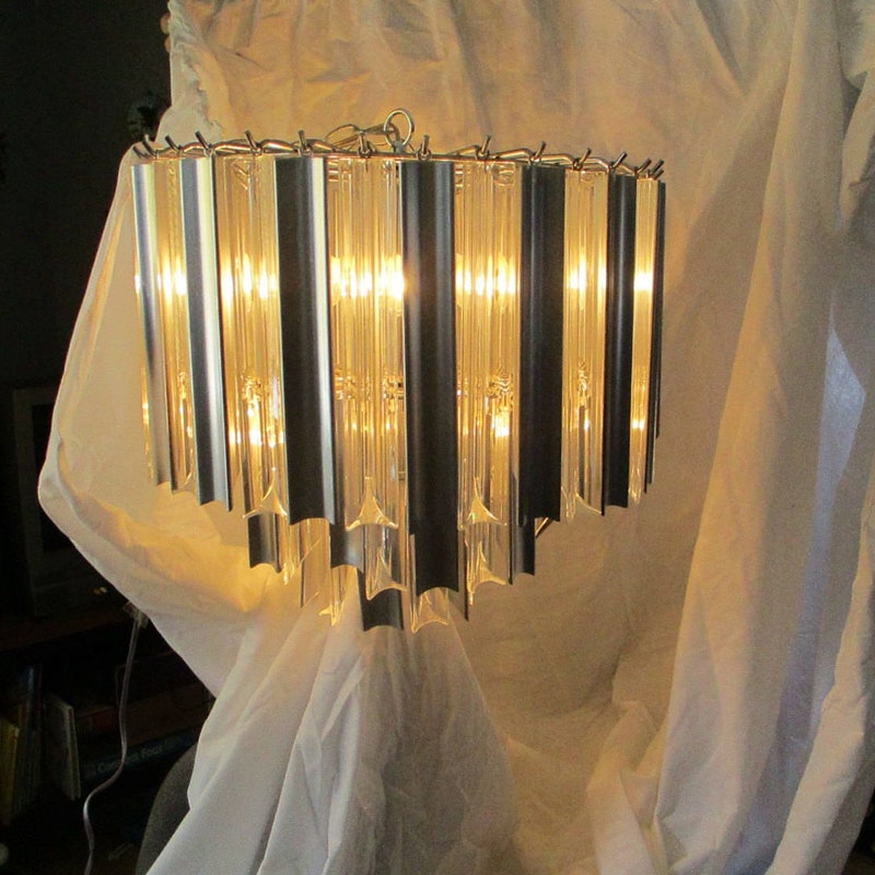 Vintage Lucite Chandelier - Etsy