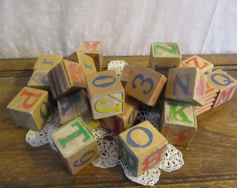 Vintage wood blocks | Etsy