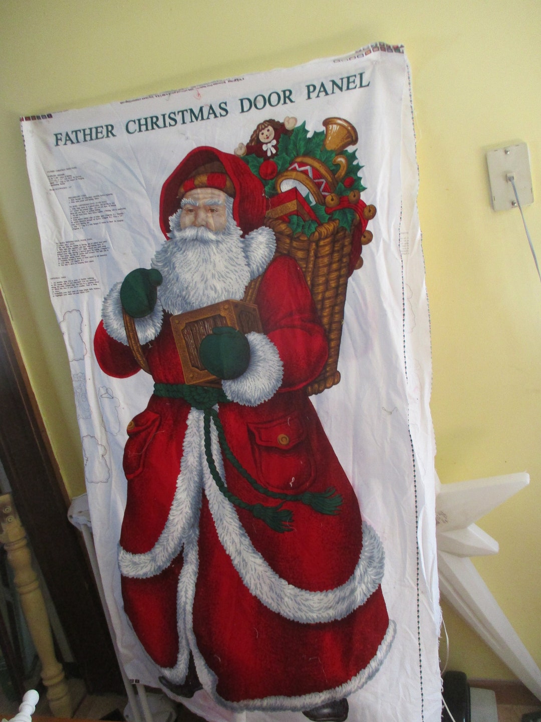 Santa Door Panel Vintage VIP Fabrics - Etsy