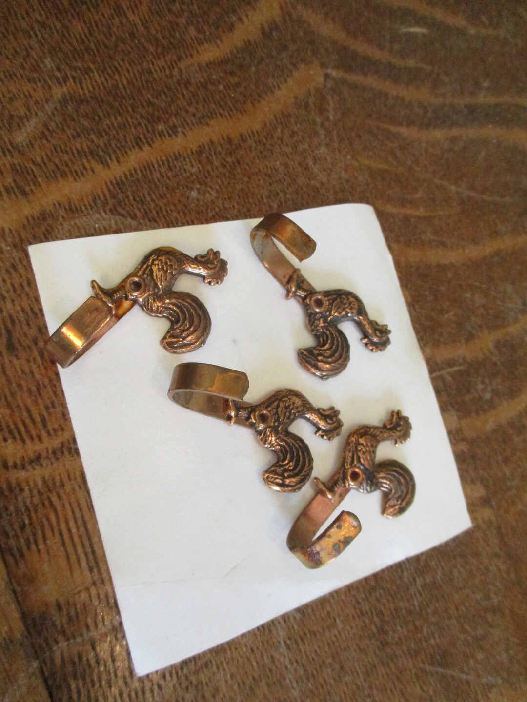 Metal Rooster Hooks Set of 4 Vintage - Etsy