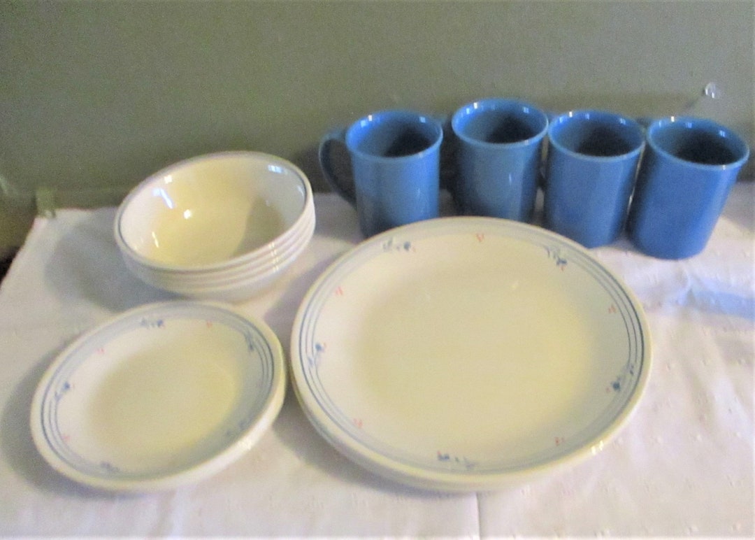 Corelle Country Violets Choice Blue Hearts Red Dots Vintage CHOICE - Etsy