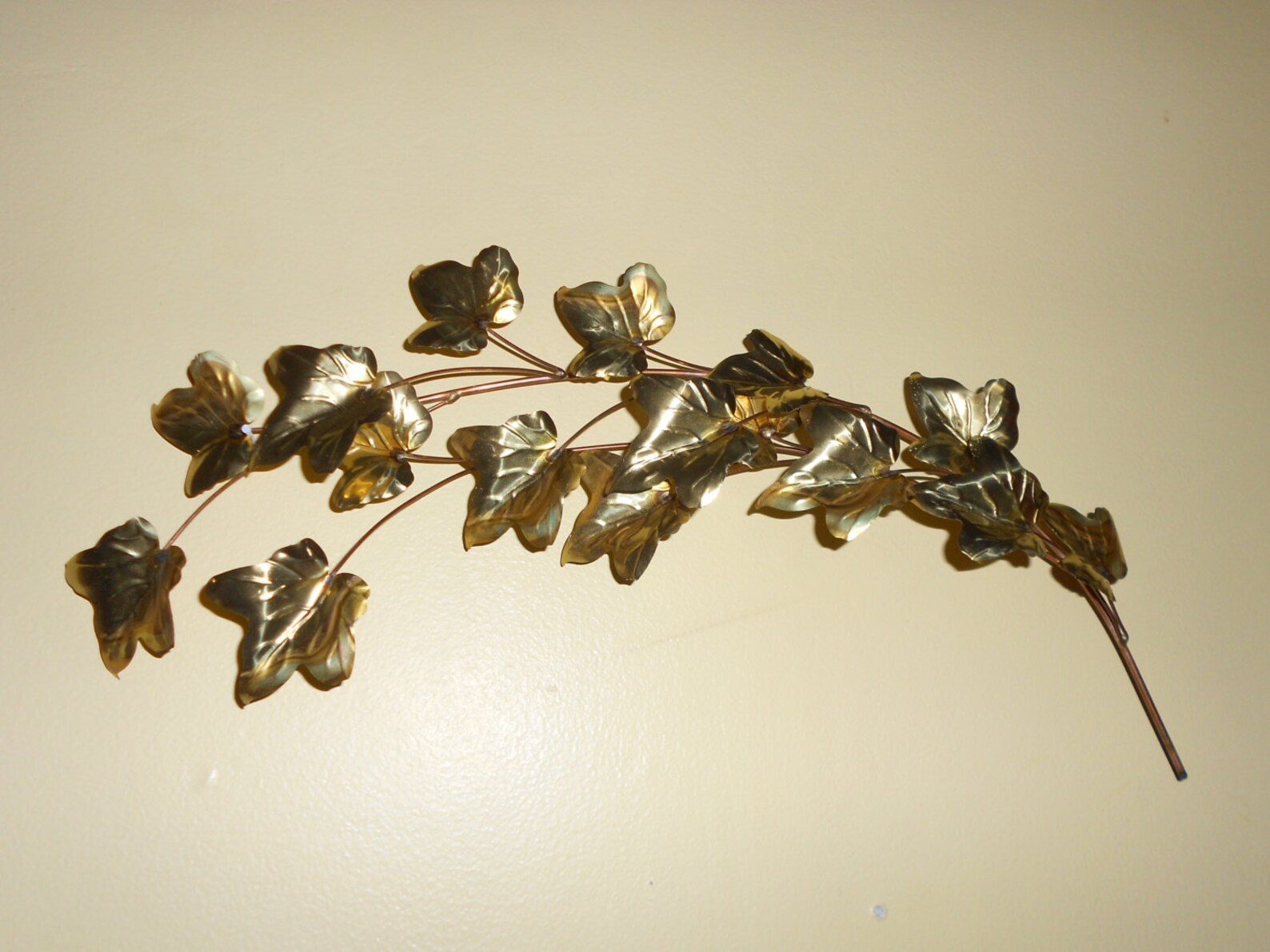 Ivy Brass Leaves Wall Decor Home Interiors Metal - Etsy