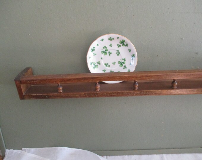 Curio Display Spindle Rail Cup and Saucer With Plate Groove Floating 24 ...