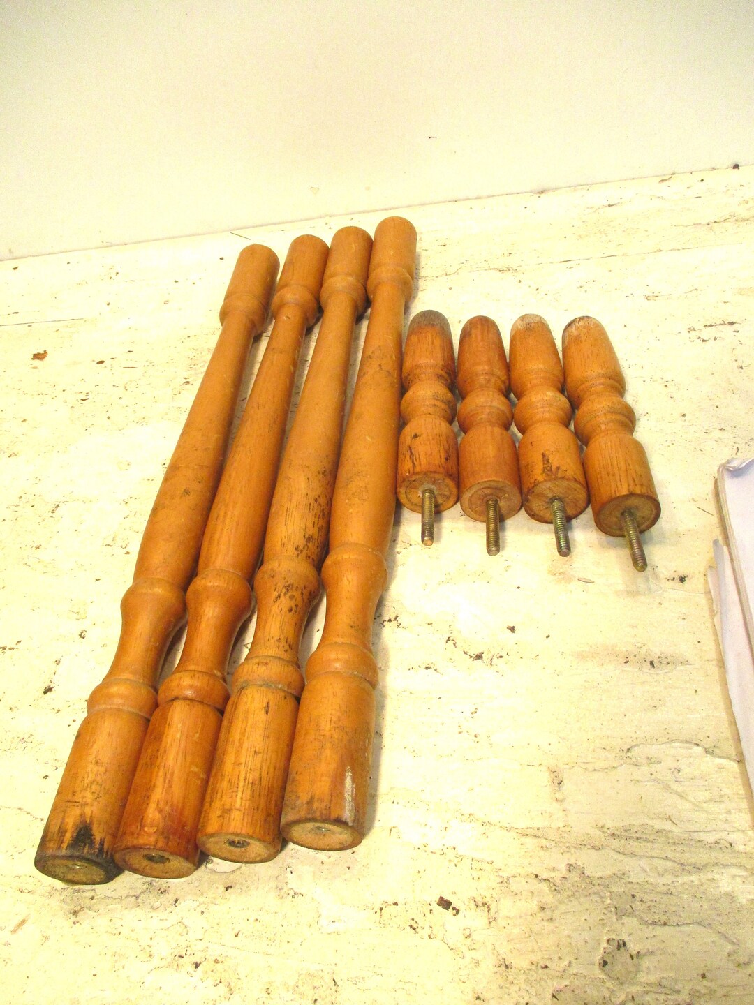 Spindles Go Between Decorative Dowel Vintage Set of 8 Furniture Craft ...