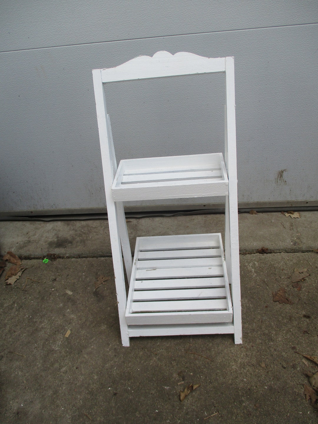 Shelf White Tiered Step Like Vintage Floor - Etsy
