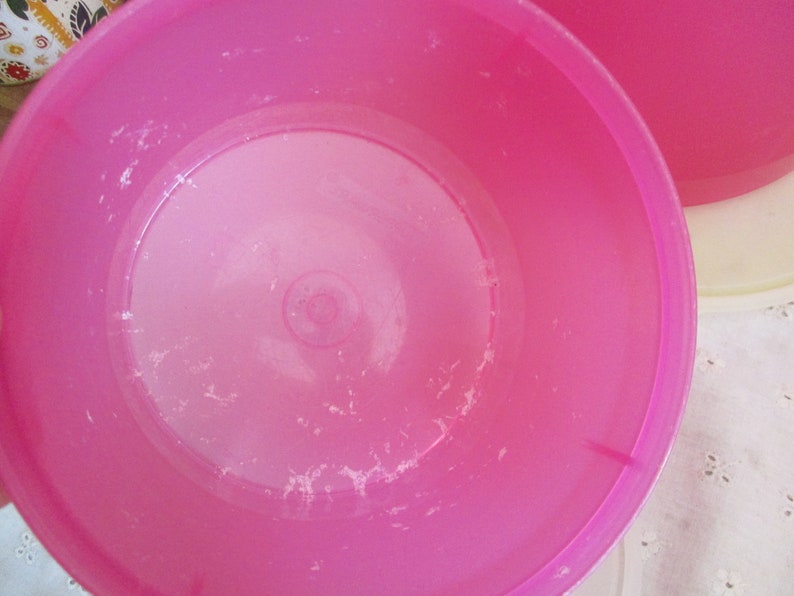 Tupperware Container Set of 4 Vintage Pink With Clear Lids AS - Etsy