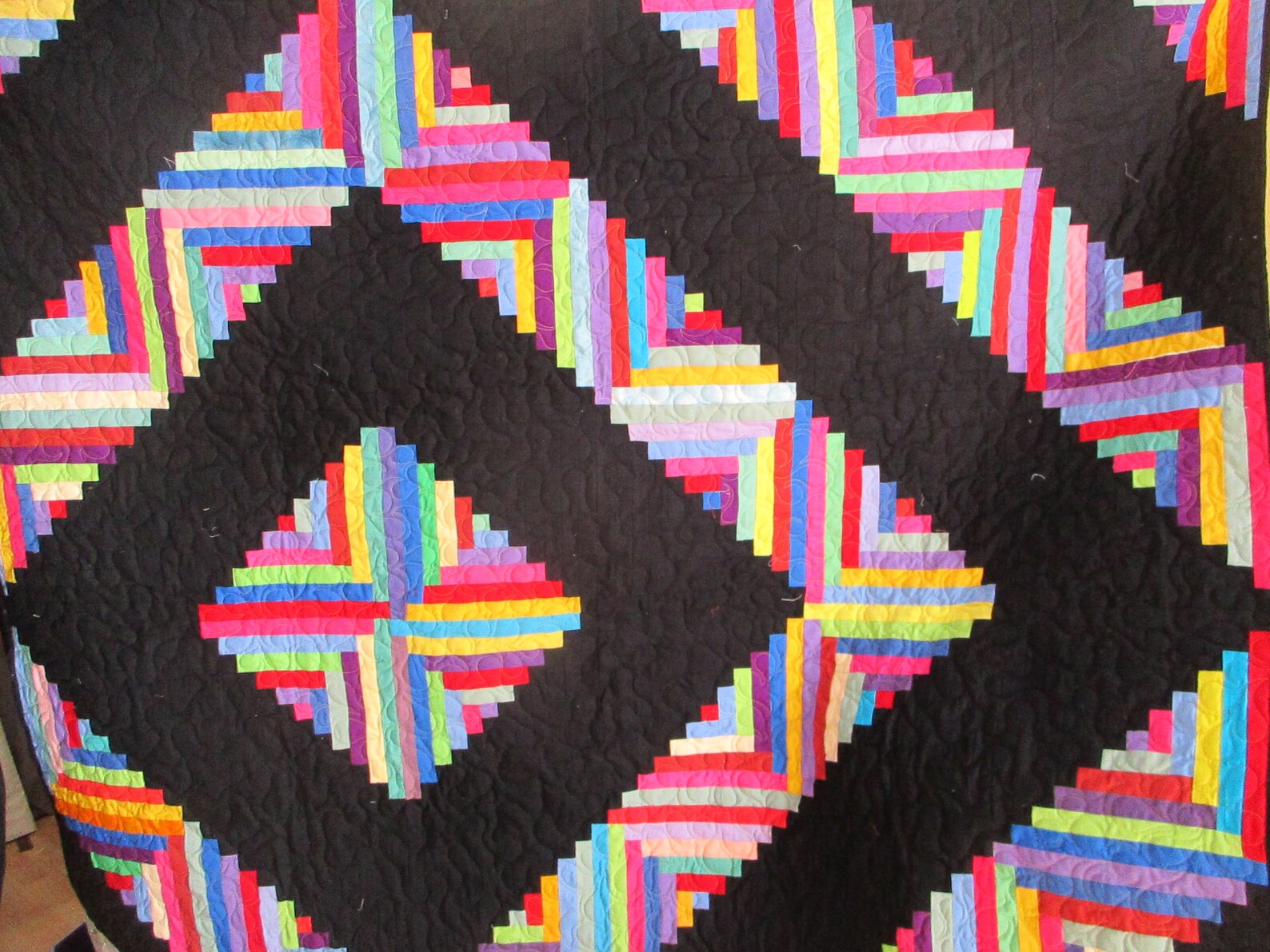 Colorful Twin Size Bed Quilt Throw Blanket 58 X 70 Hand Made - Etsy