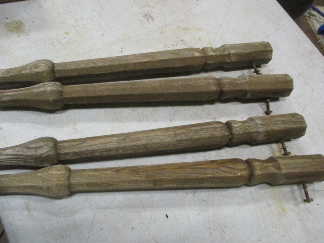 Table Legs Large Round Decroative Spindle Long Vintage Set of 4 - Etsy