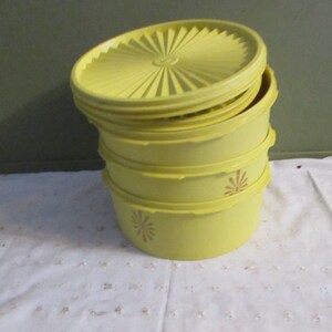 Yellow Tupperware Canisters Storage Containers Set of 3 With Lids - Etsy