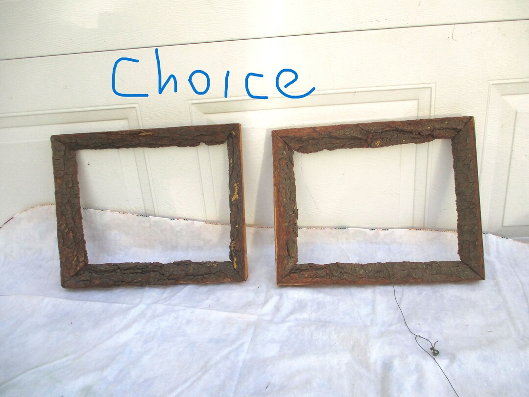 Picture Frames Tree Bark Wood Vintage Handmade CHOICE - Etsy
