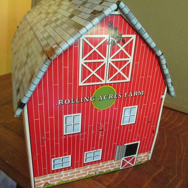 Vintage Metal Toy Barn Etsy