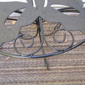 Butterfly Metal Accent Table Round Top Patio Vintage - Etsy
