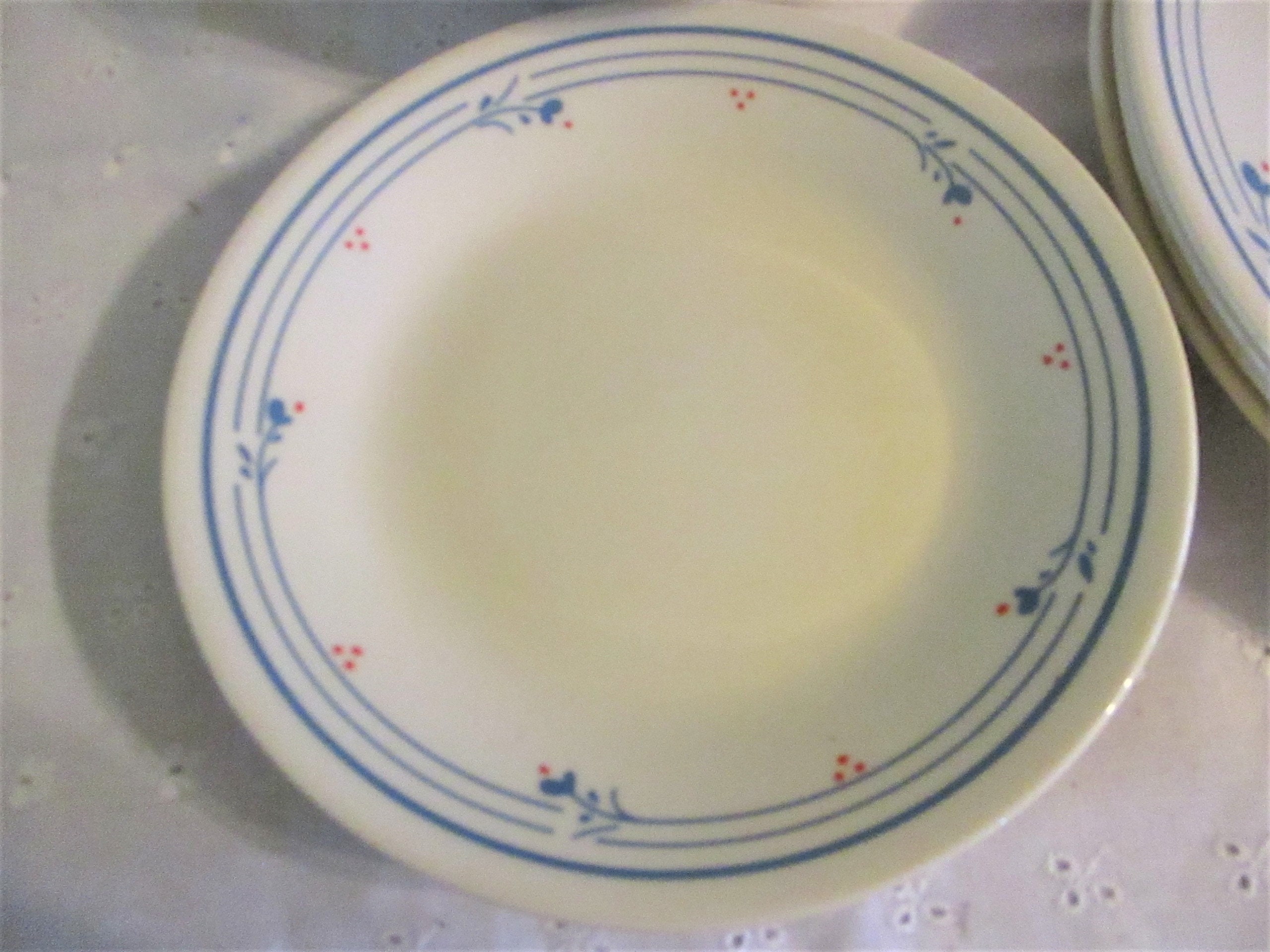 Corelle Country Violets Choice Blue Hearts Red Dots Vintage CHOICE - Etsy