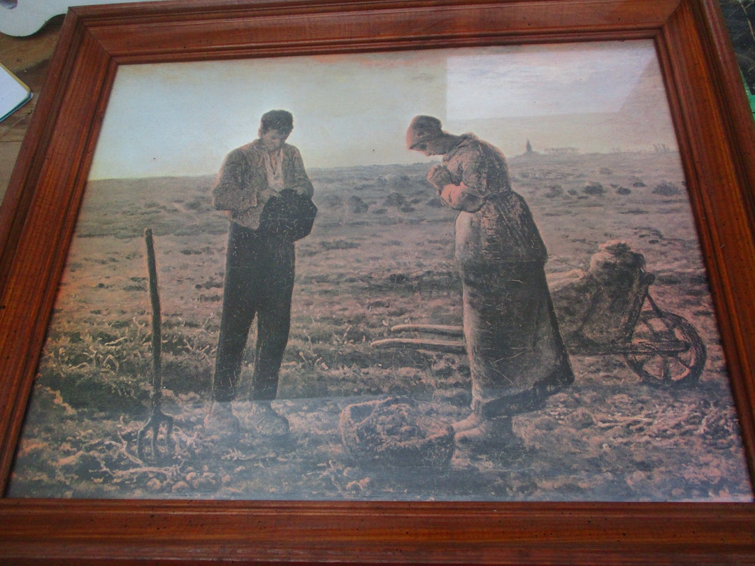 Farmers Praying in Field Angelous by Jean Francois Millet Vintage ...